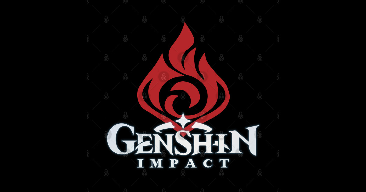 Pyro emblem genshin impact - Genshin Impact - Sticker | TeePublic
