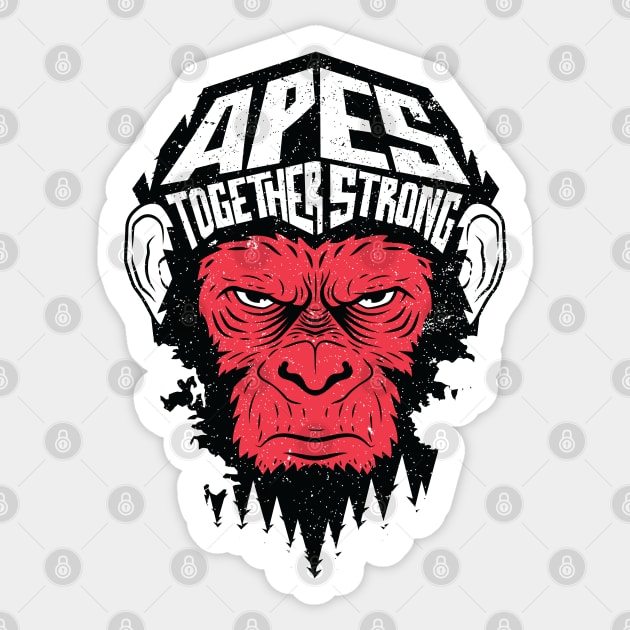 dawn of the apes - Planet Of The Apes - Sticker | TeePublic