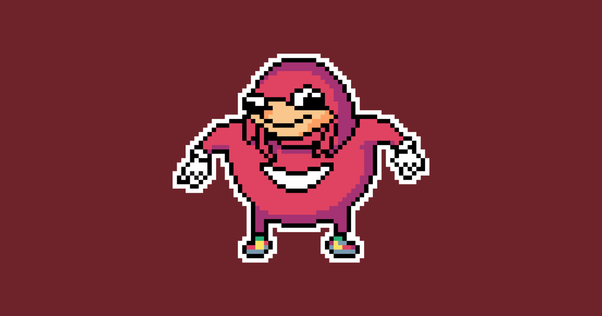 Pixel Uganda Knuckles - Knuckles - Sticker | TeePublic