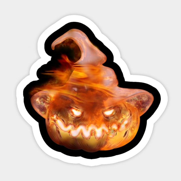 jack-o-lantern set fires - Jack O Lantern Set Fires - Sticker | TeePublic