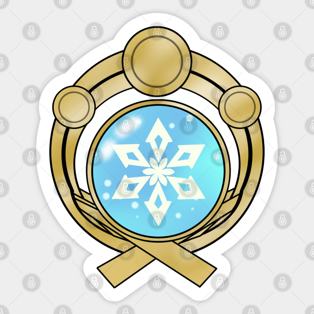 Inazuma Cryo Vision - Genshin Impact - Sticker | TeePublic