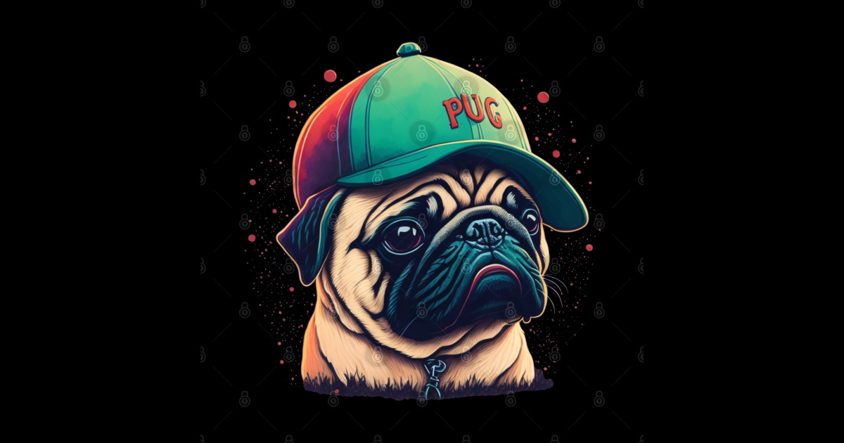 Pug baseball - Pug Baseball - Sticker | TeePublic