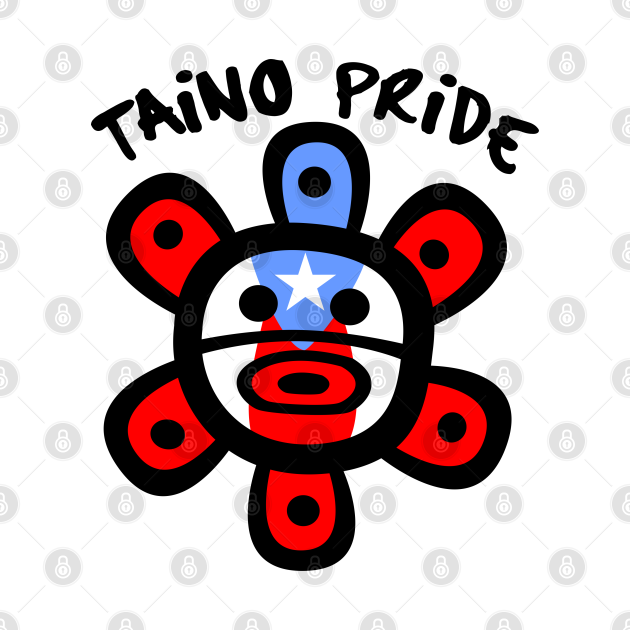 Puerto Rico Taino Pride Sun Boricua Flag - Taino - T-Shirt | TeePublic
