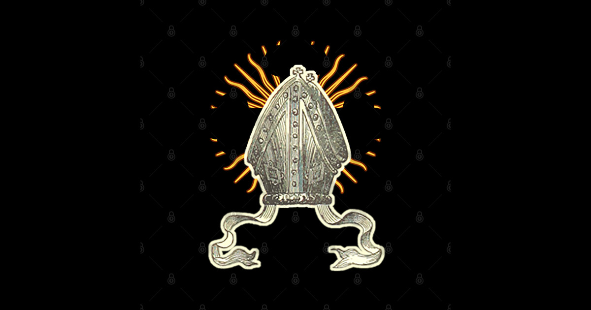 Pope's hat precious Mitre - Miter - Sticker | TeePublic