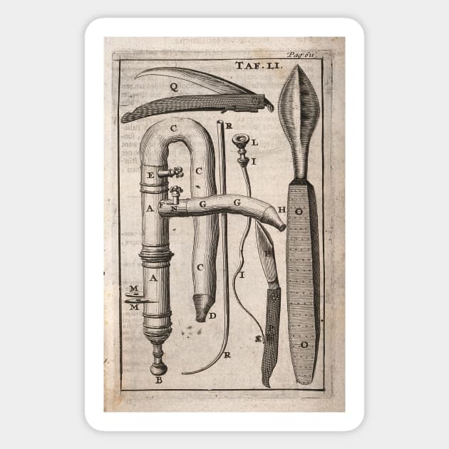 18th Century Surgical Instruments, Unknown - Horror - Sticker | TeePublic