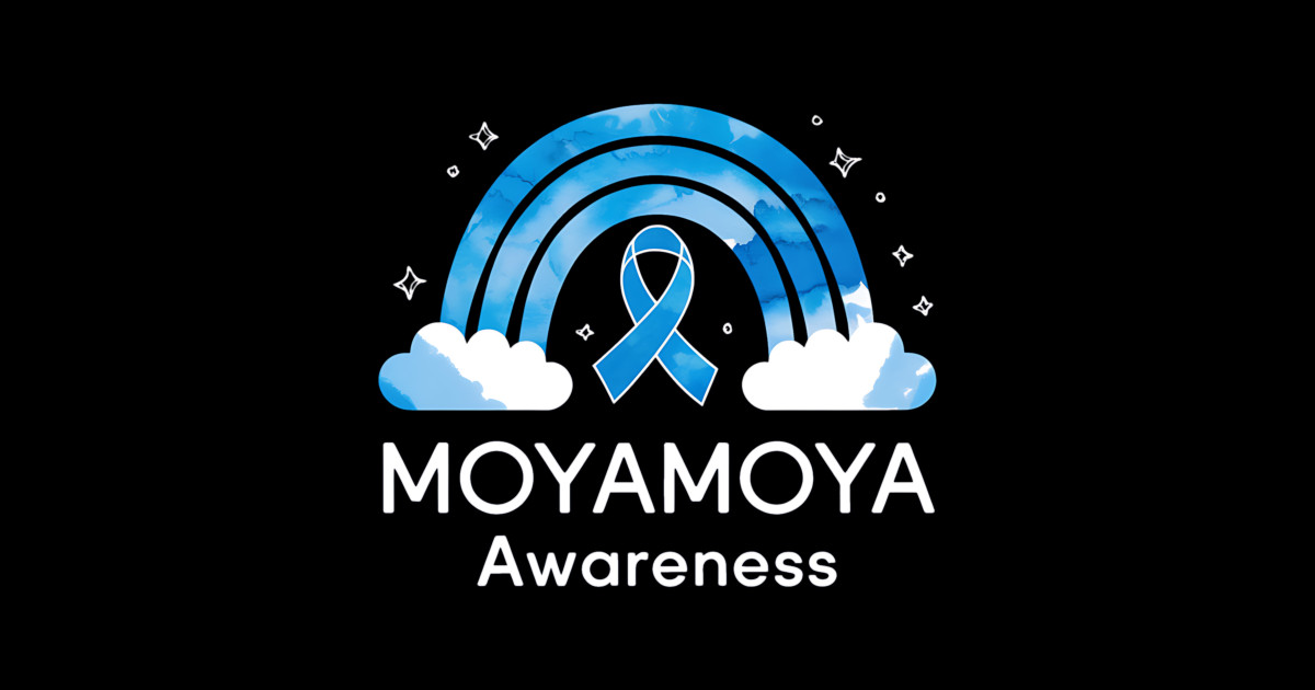 Moyamoya Awareness Cerebrovascular Rainbow Blue Ribbon - Moyamoya ...