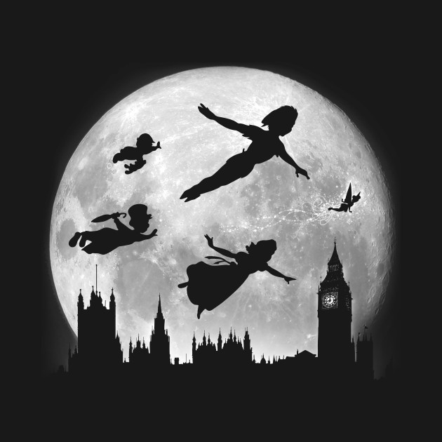 Flying over Big Ben - Peter Pan - T-Shirt | TeePublic