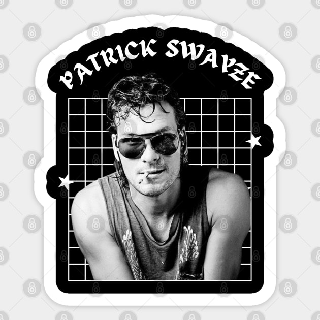 Patrick swayze --- aesthetic design - Patrick Swayze - Sticker | TeePublic