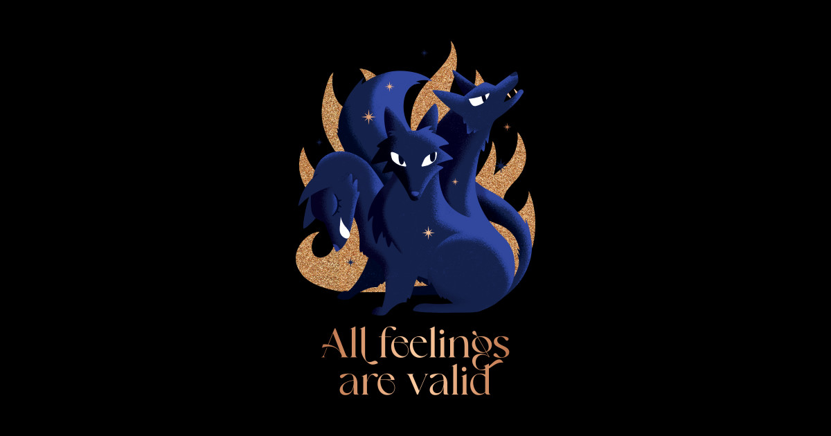 Cerberus - Blue and Gold - Feelings - Sticker | TeePublic