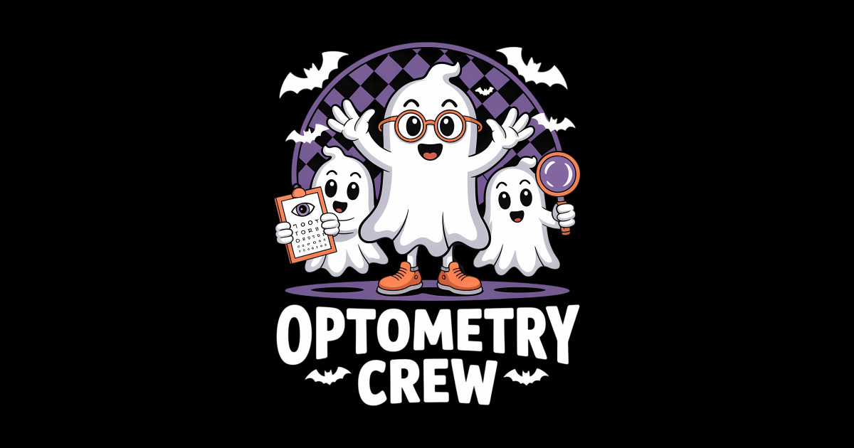 Optometry Crew Optometrist Eye Spooky Ghost Halloween - Ghost Halloween ...