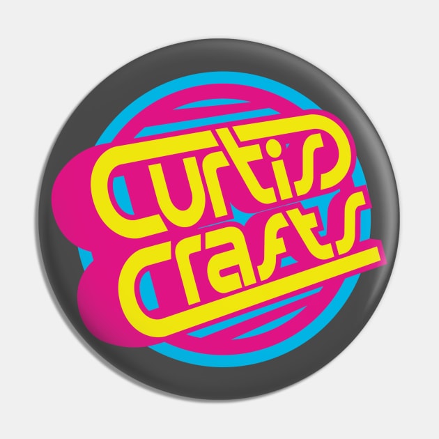 Retro Curtis Crafts Alpha - Retro - Pin | TeePublic