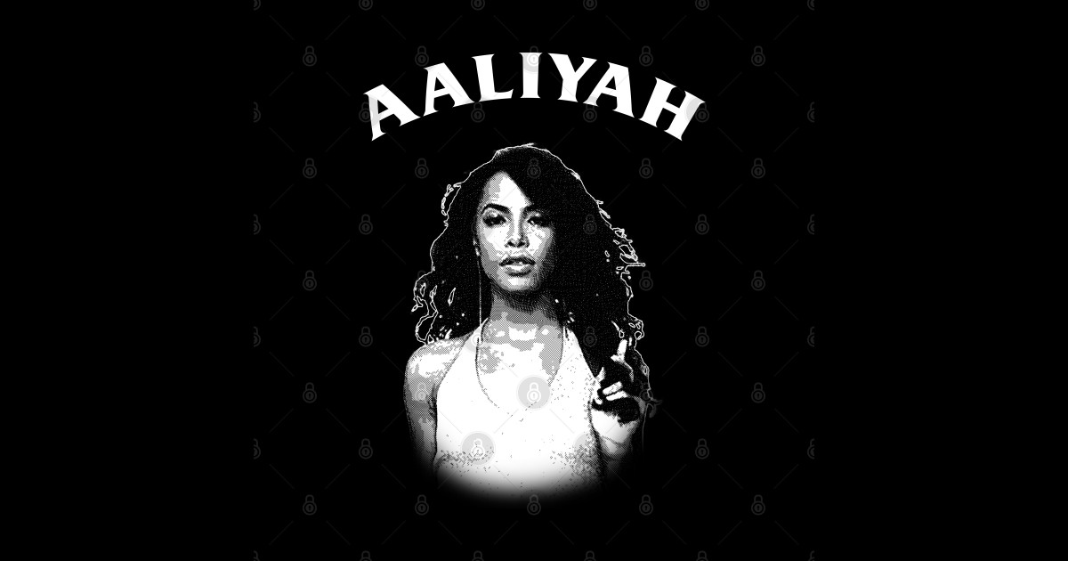Aaliyah - Engraving Style - Hip Hop - Sticker | TeePublic