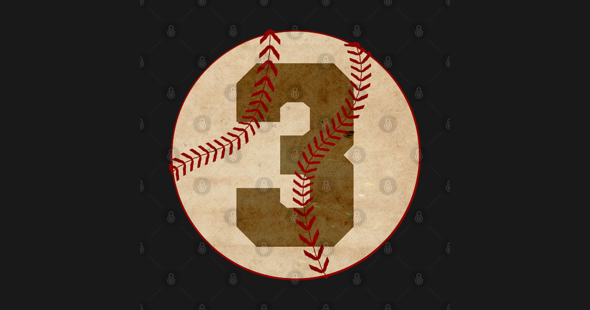 Baseball number || 3 || Vintage - Baseball - T-Shirt | TeePublic
