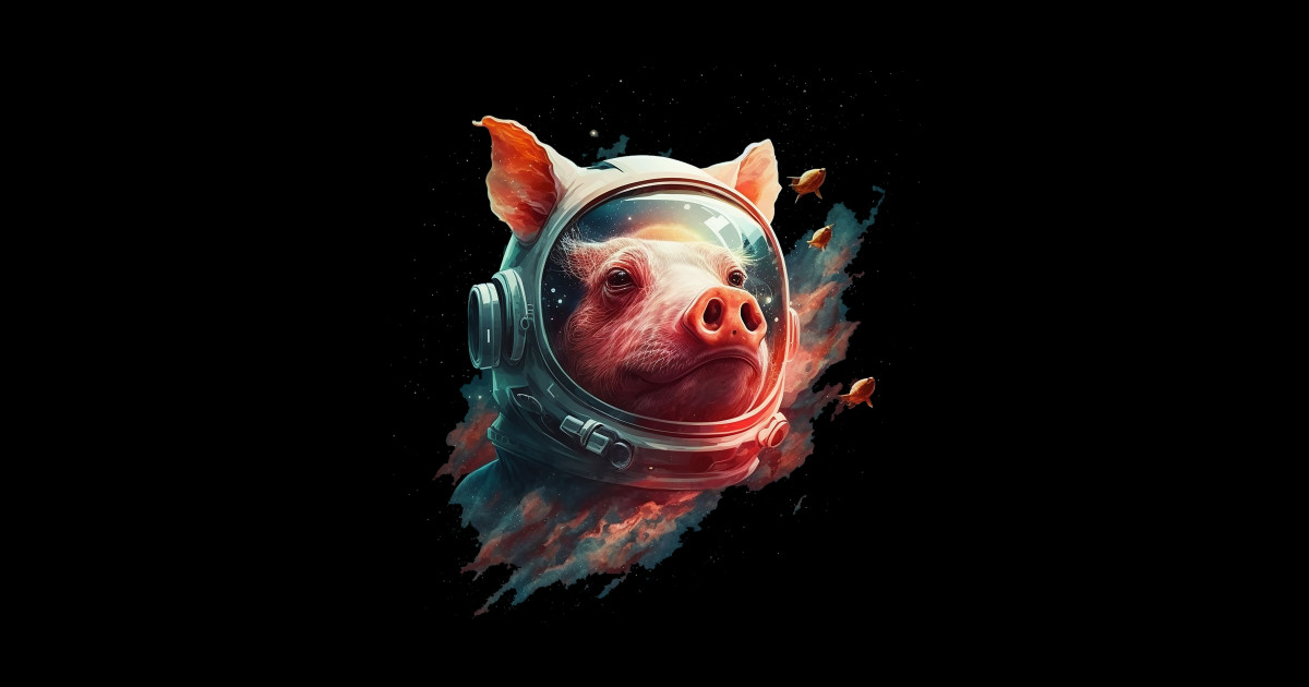 pig in space - Pig - Sticker | TeePublic