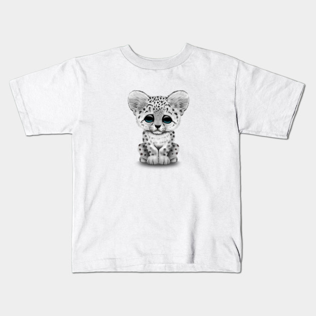 Cute Snow Leopard Cub - Snow Leopard - Kids T-Shirt | TeePublic
