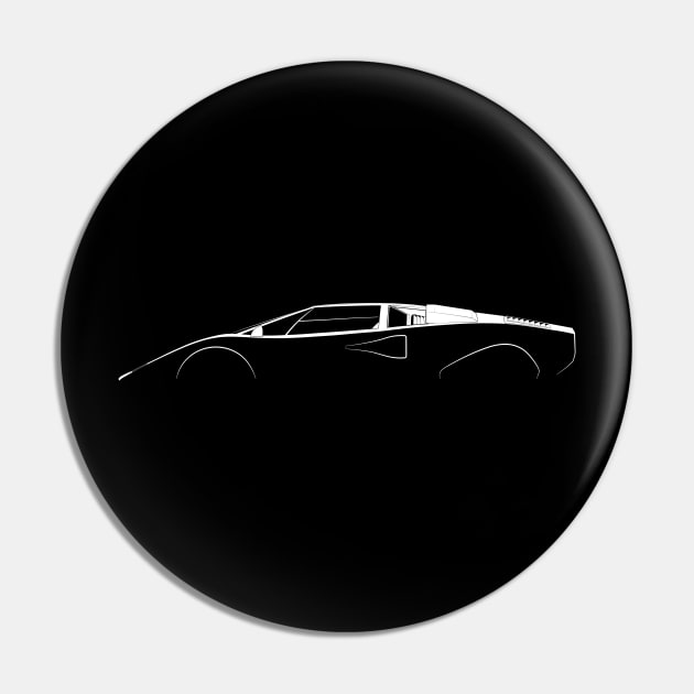 Lamborghini Countach LP400 Silhouette - Lamborghini - Pin | TeePublic