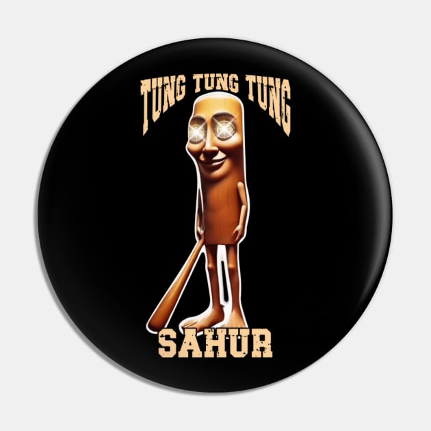 Tung Tung Tung Sahur Funny - Tralalero Tralala - Pin | TeePublic
