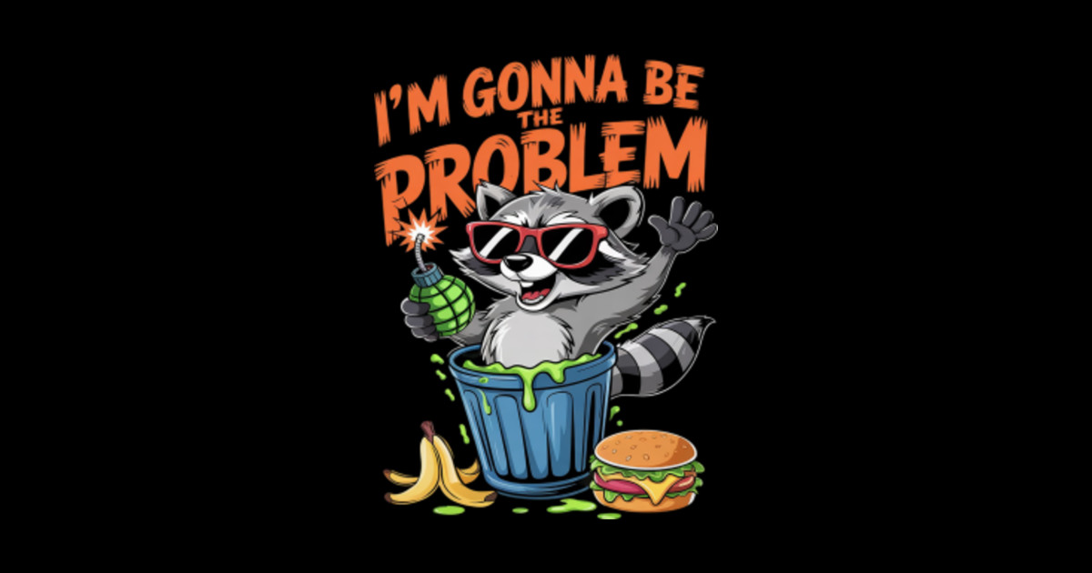 I'm Gonna Be The Whole Problem 90s Meme Raccoon - Im Gonna Be The Whole ...