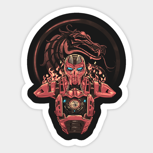 Red Cyborg - Mortal Kombat - Sticker | TeePublic