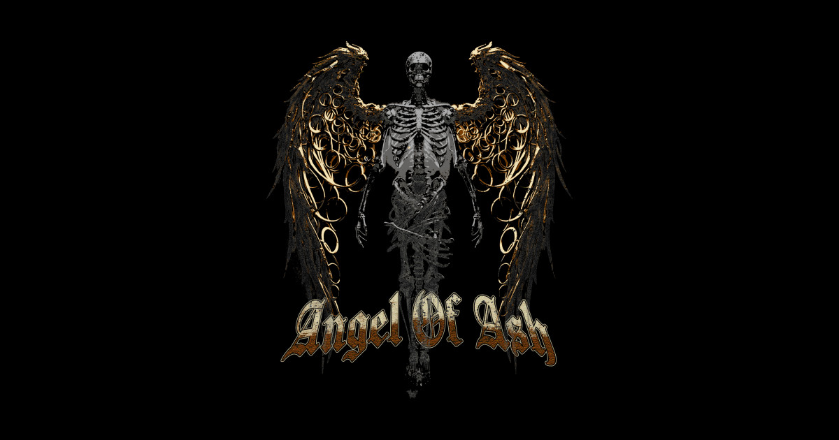 Angel of Ash – Dark Gothic Fallen Angel Skeleton Art - Dark Angel ...