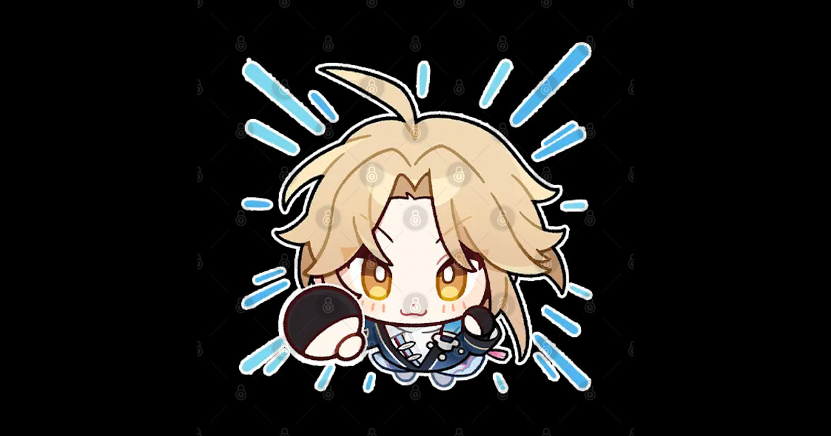 Honkai Star Rail Chibi Yanqing 3 - Honkai Star Rail - Sticker | TeePublic