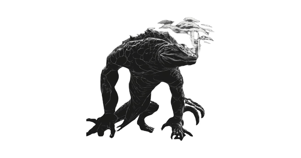 Alligator Shadow Silhouette Anime Style Collection No. 101 - Digital ...