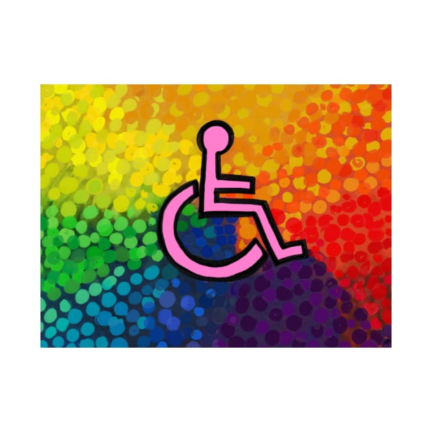 Rainbow Wheelchair Accessibility - Disability - T-Shirt | TeePublic