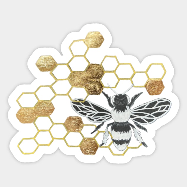 Honeycomb - Bee - Sticker | TeePublic
