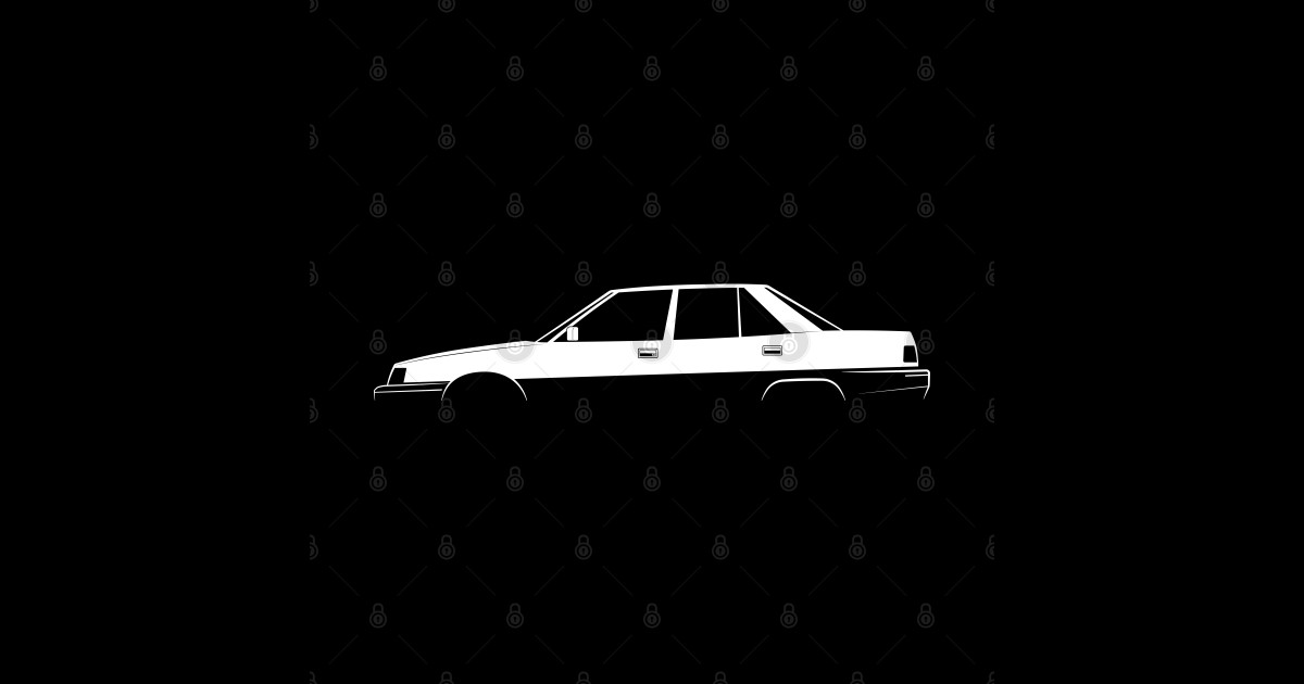 Mitsubishi Galant (1985) Silhouette - Mitsubishi Galant - Sticker ...