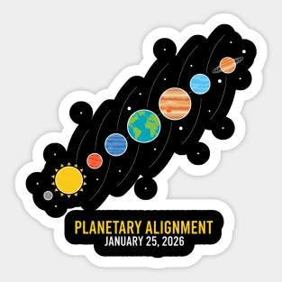 Planetary Alignment January 25 2026 Stickers for Sale | TeePublic