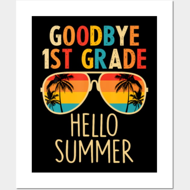 Goodbye 1St Grade Hello Summer Last Day Of School Boys Kids - Goodbye ...
