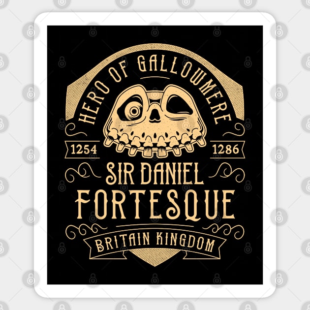 Daniel Fortesque Shield - Medievil - Sticker | TeePublic