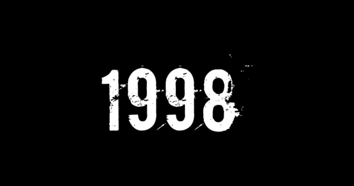 1998 vintage - 1998 Vintage Rock Star White Schoo - Sticker | TeePublic