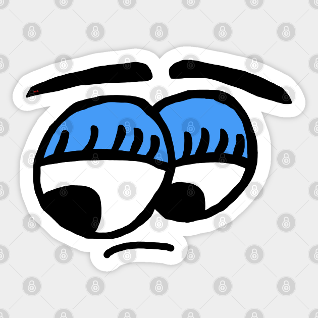 Cartoon side eye - Cartoon Side Eyes - Sticker | TeePublic