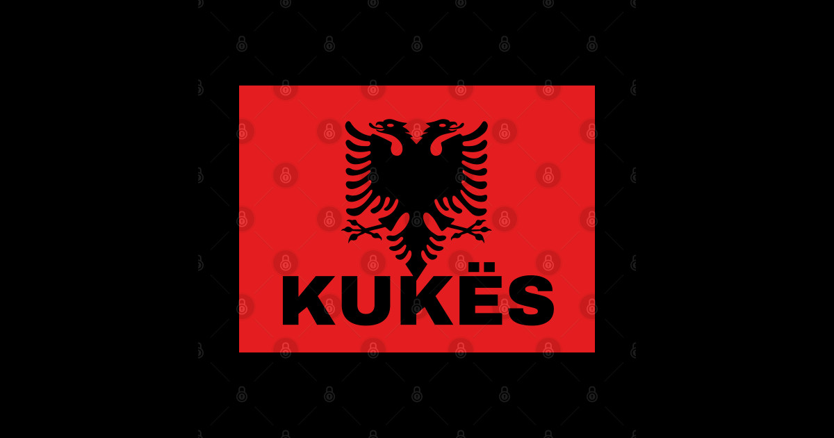 Kukës City in Albanian Flag - Flag Of Albania - Sticker | TeePublic
