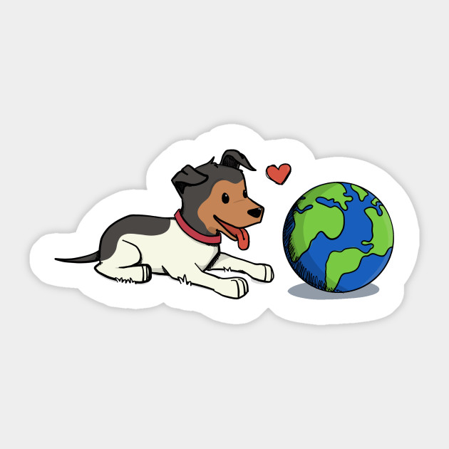 Save the planet for your dog - Dog - Sticker | TeePublic