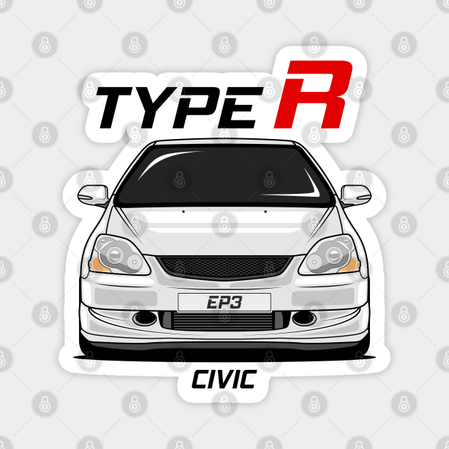 Civic EP3 Type R White - Civic Ep3 - Magnet | TeePublic