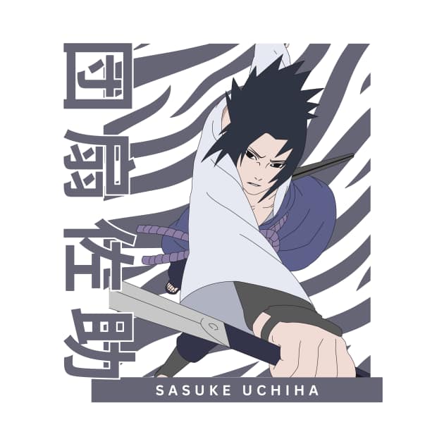 Sasuke Uchiha Fight pose - Sasuke - T-Shirt | TeePublic
