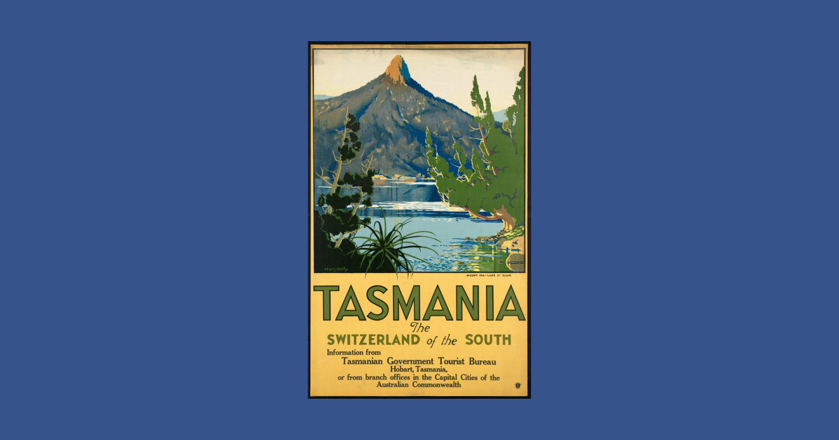 Tasmania - Tasmania Vintage Travel - T-Shirt | TeePublic