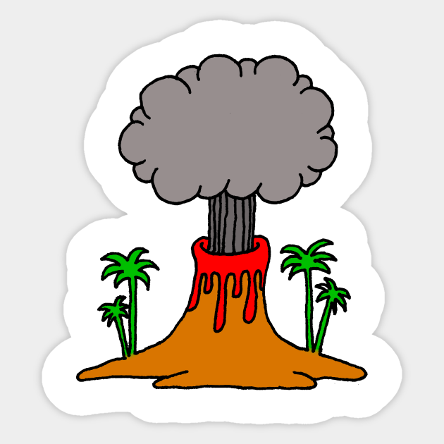 Volcano - Volcano - Sticker | TeePublic