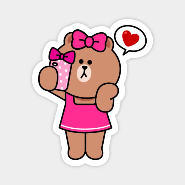 Line Friends Choco - Line Friends - Magnet | TeePublic