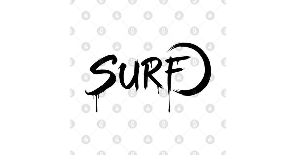 Graffiti Style Surf Word Design - Surf - T-Shirt | TeePublic