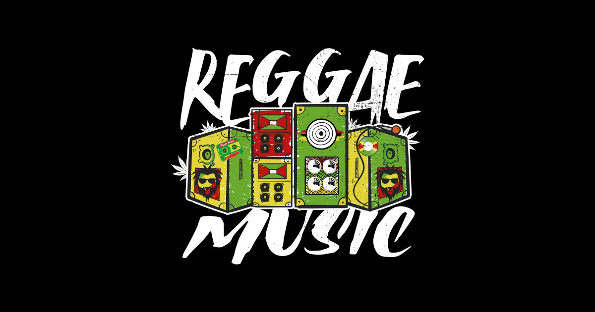 Reggae Music Sound System Speakers Dub Toasting Jamaican DJ T-shirt ...