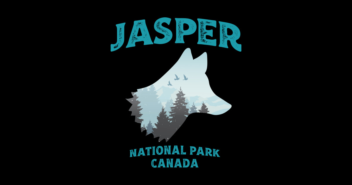 Jasper National Park Gray Fox Vintage Look - Jasper National Park ...