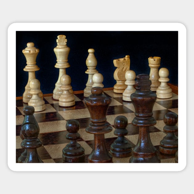 Chess Board - Chess - Sticker | TeePublic