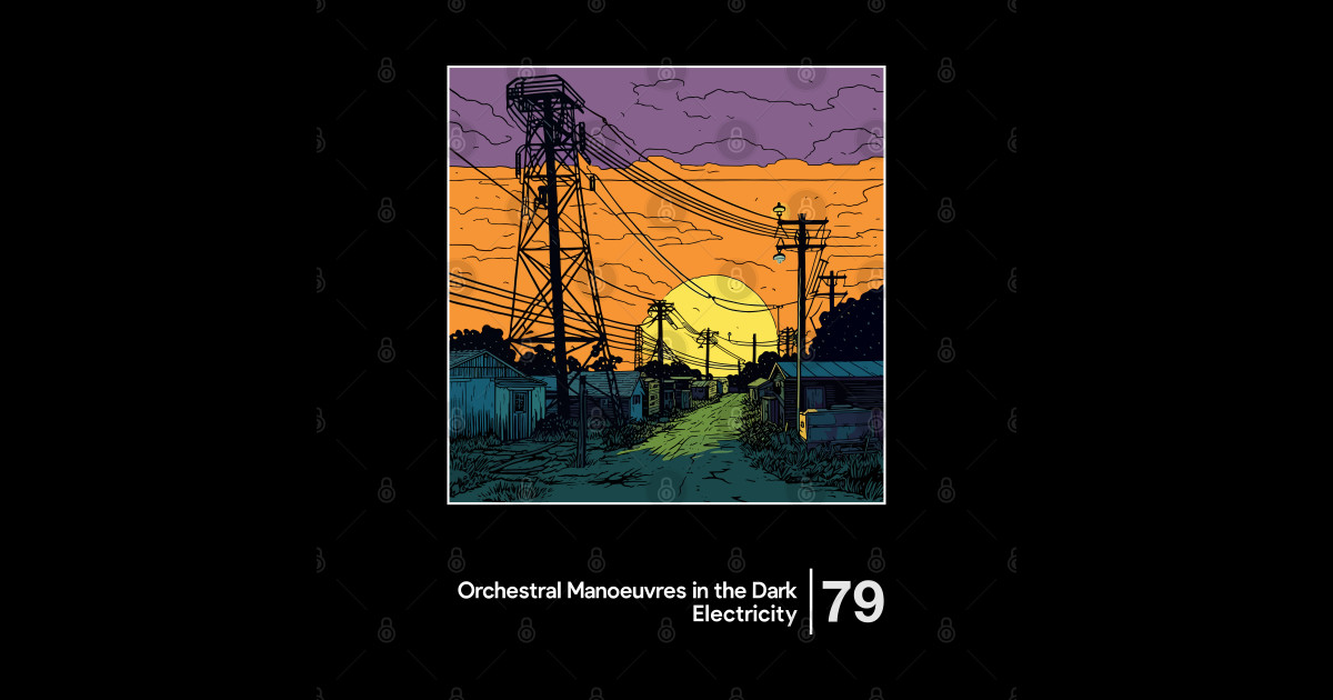 OMD - Electricity - Original Illustration Artwork - Omd - Sticker ...