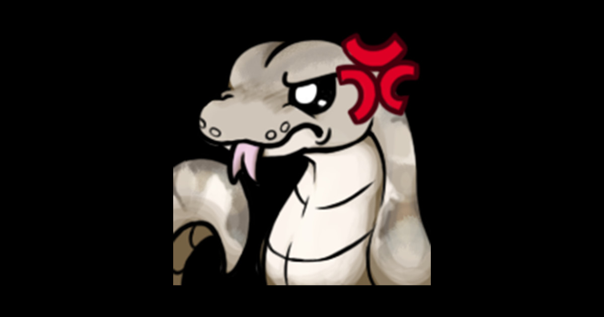 Angry Ball Python - Snake - Sticker | TeePublic