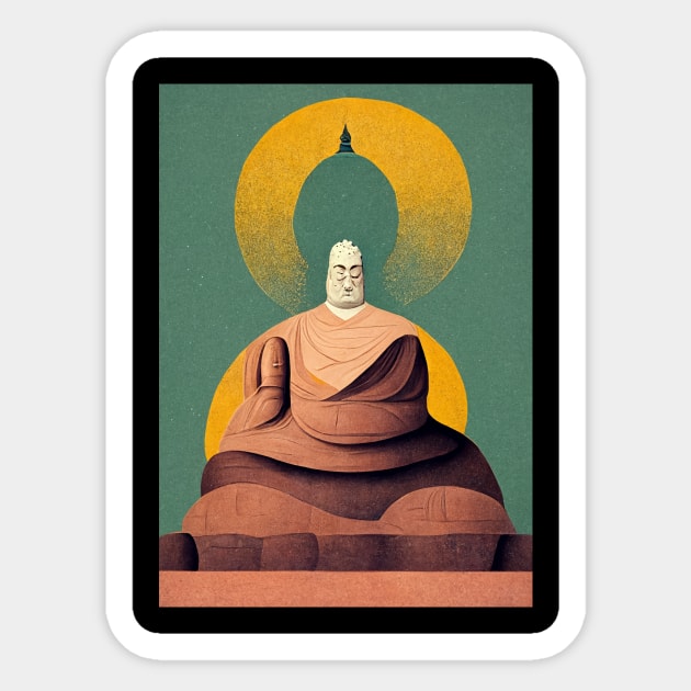 Meditating Buddha - Buddha - Sticker | TeePublic