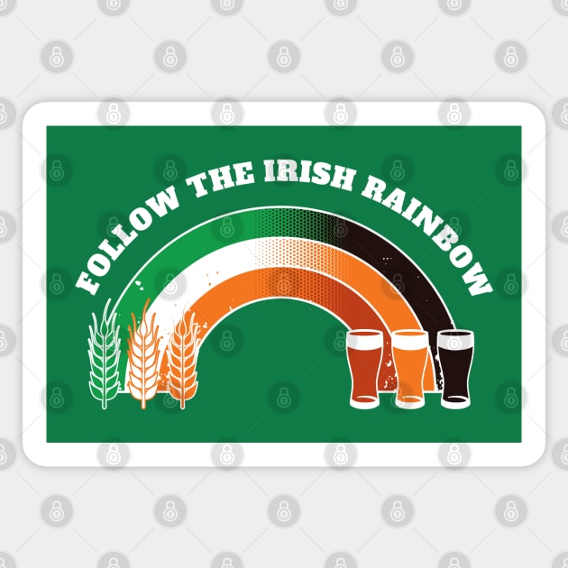 The Irish Rainbow - Green Beer - Sticker | TeePublic