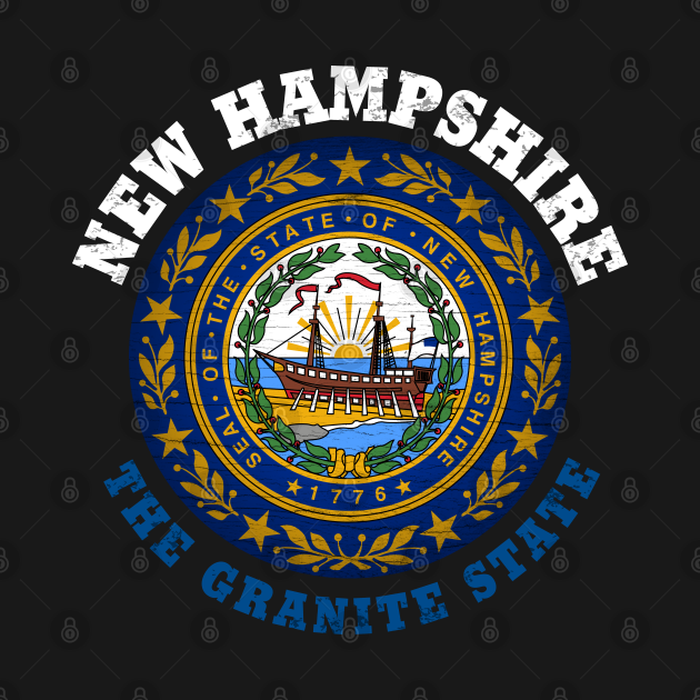 NEW HAMPSHIRE GRANITE STATE FLAG - New Hampshire State - T-Shirt ...